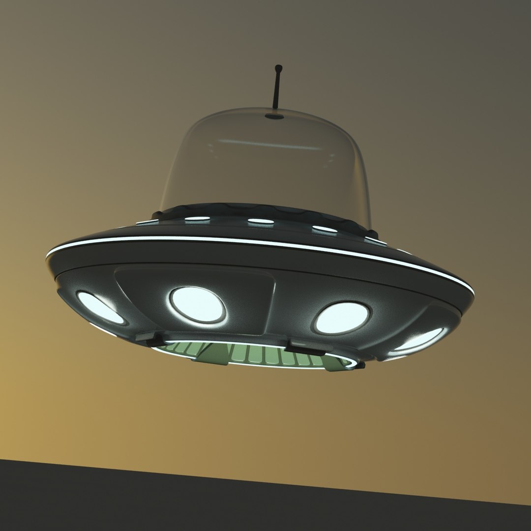 3d Cartoon Unidentified Flying Model
