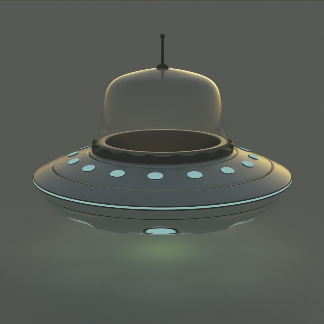 3d Cartoon Unidentified Flying Model