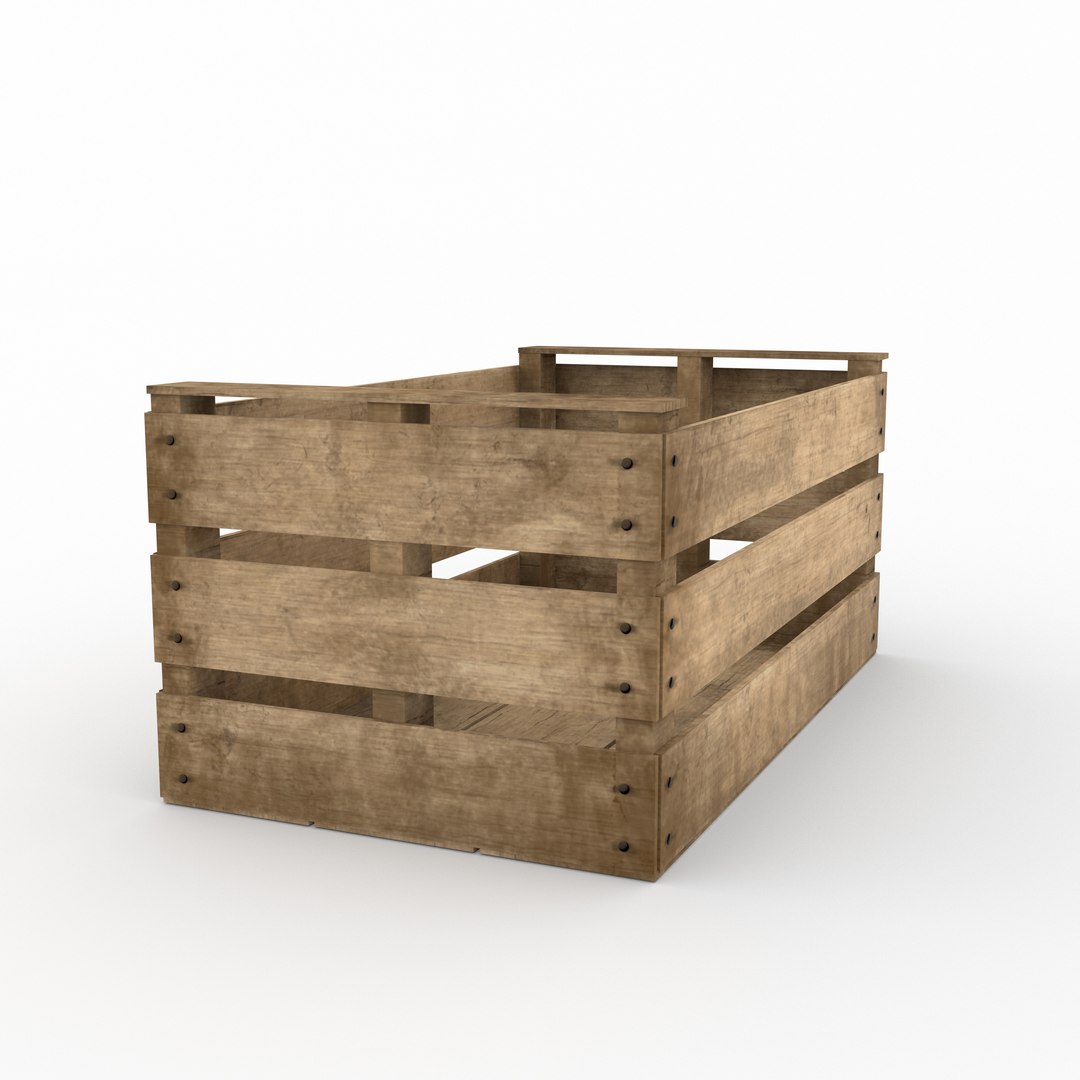 3D Wood Box Model - TurboSquid 2156204