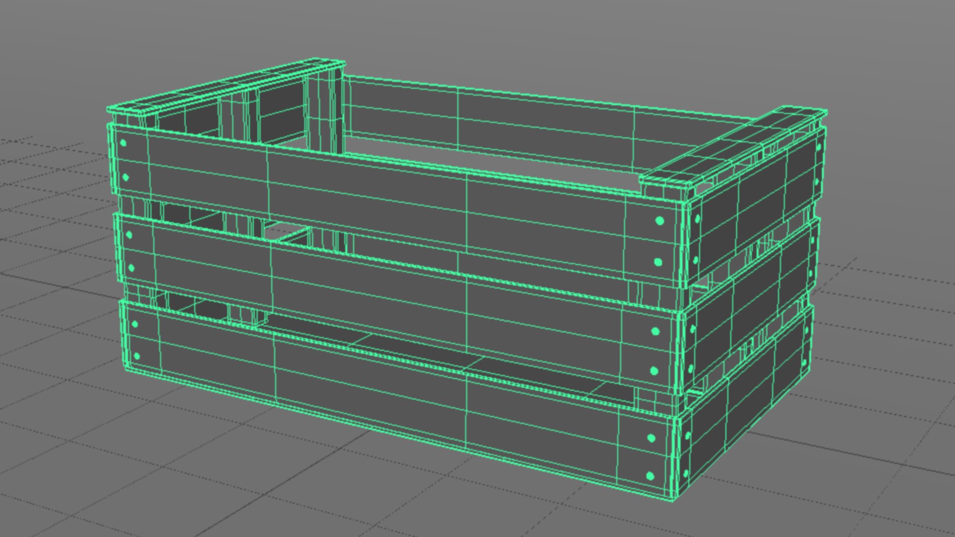 3D Wood Box Model - TurboSquid 2156204