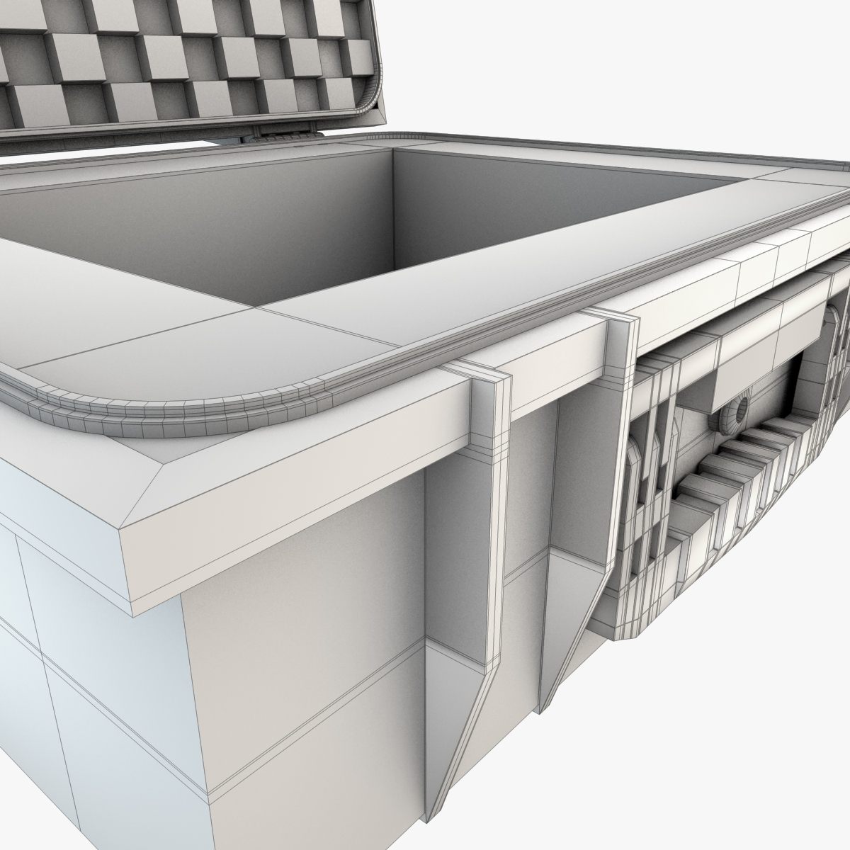 pelican case open 3d c4d