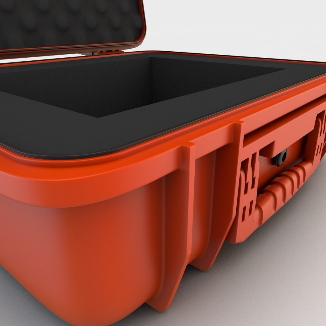 Pelican Case Open 3d C4d