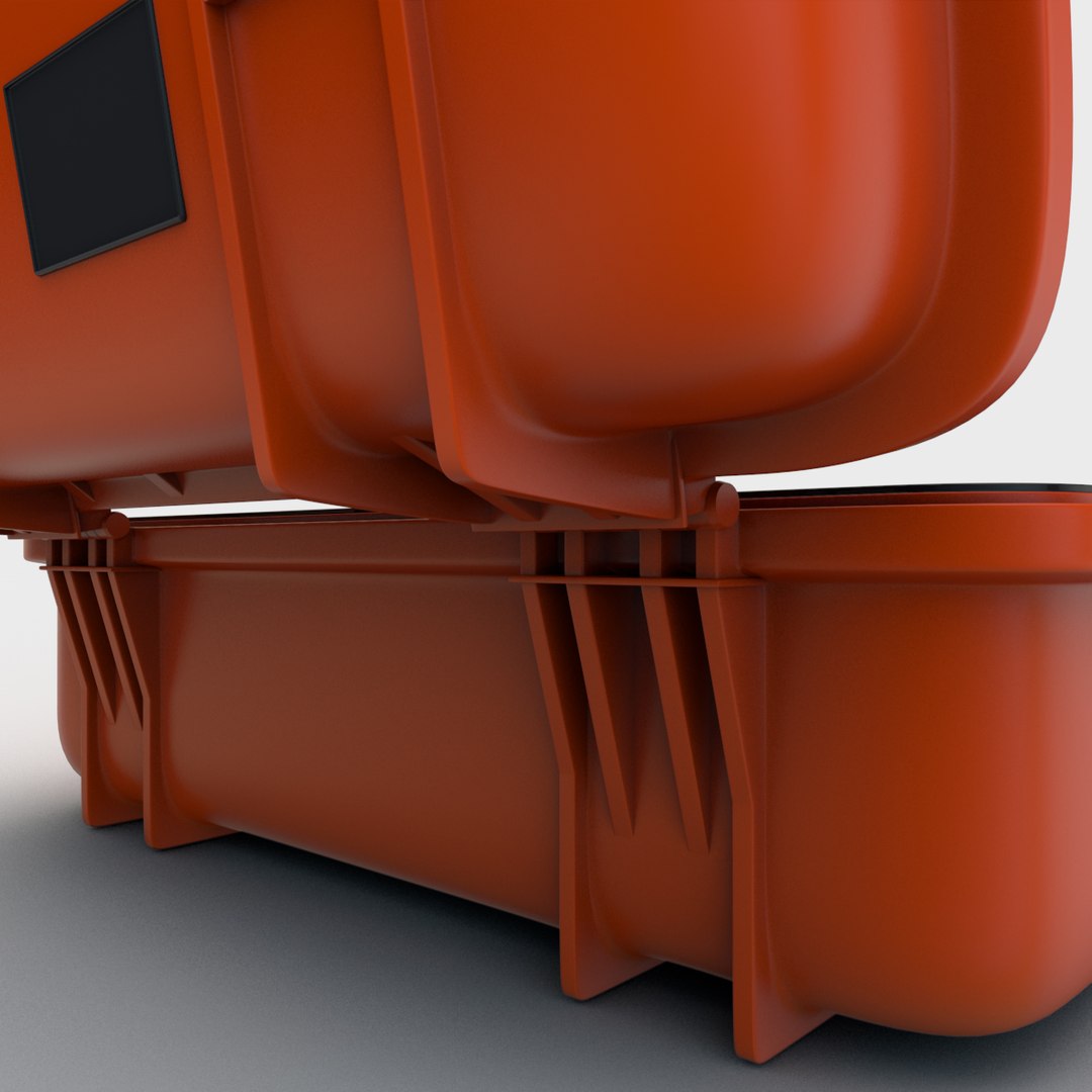 Pelican Case Open 3d C4d