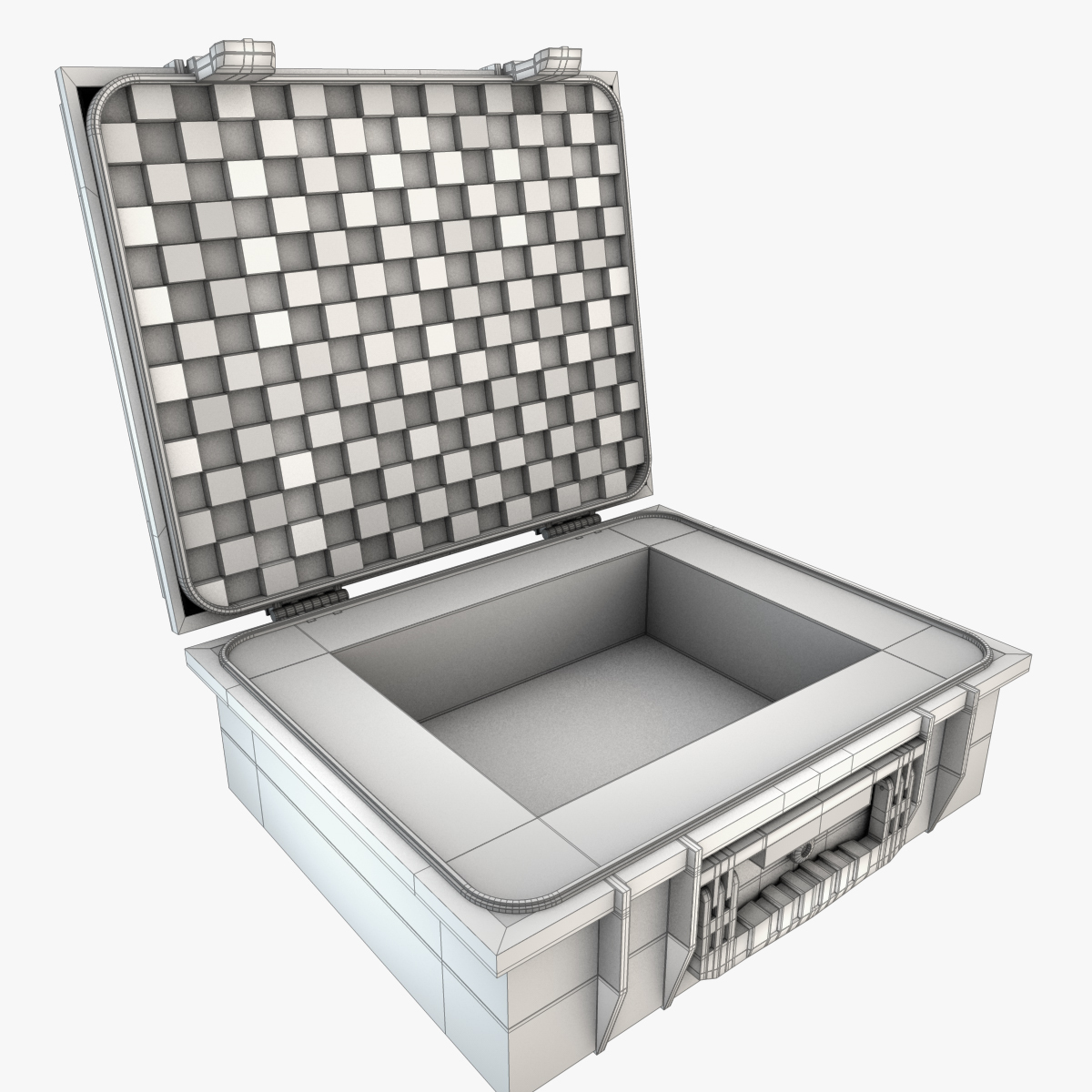 pelican case open 3d c4d