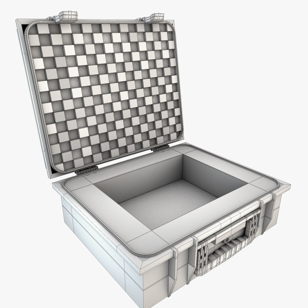 Pelican Case Open 3d C4d