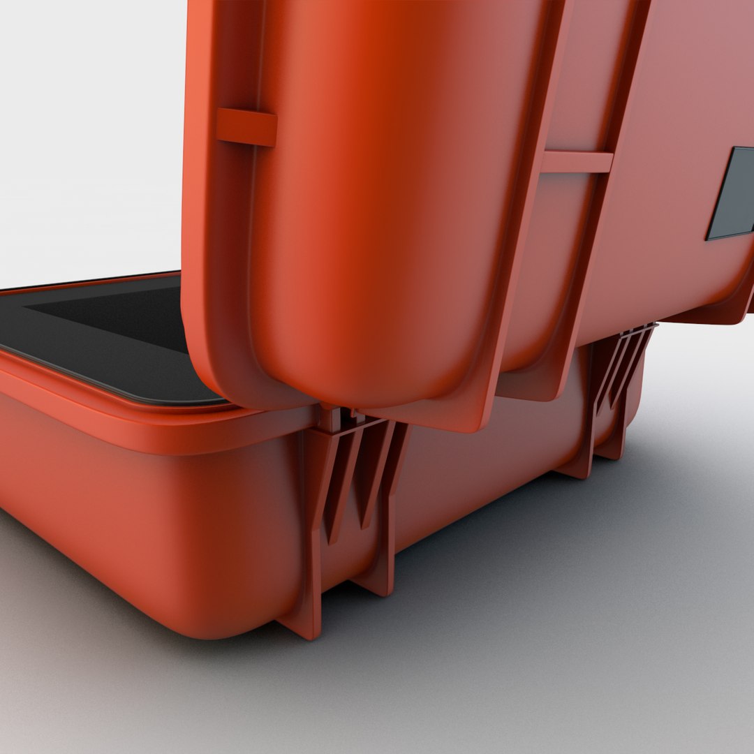 Pelican Case Open 3d C4d