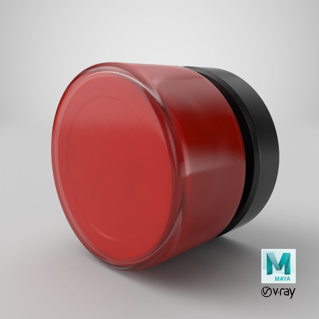 3D Button 01 16 Red - TurboSquid 1204378