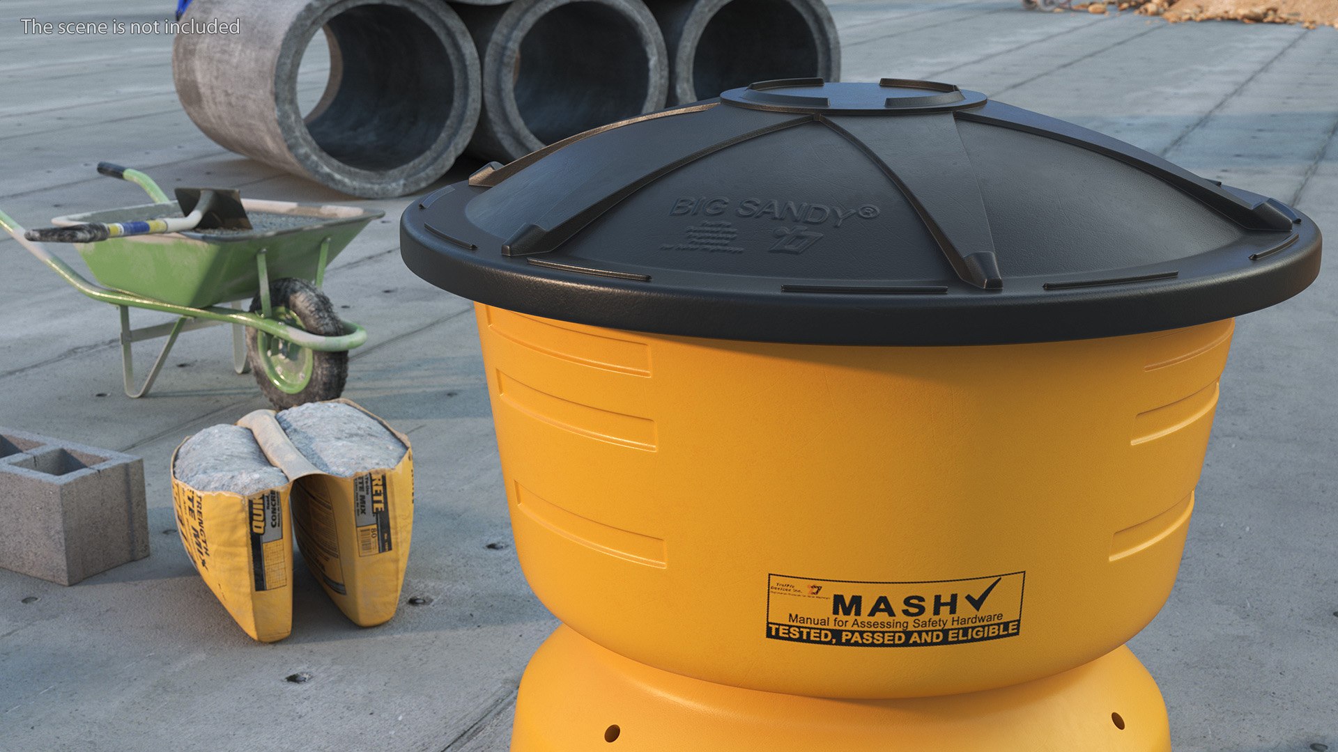 Impact Attenuator Combination Barrel 3D - TurboSquid 2226135