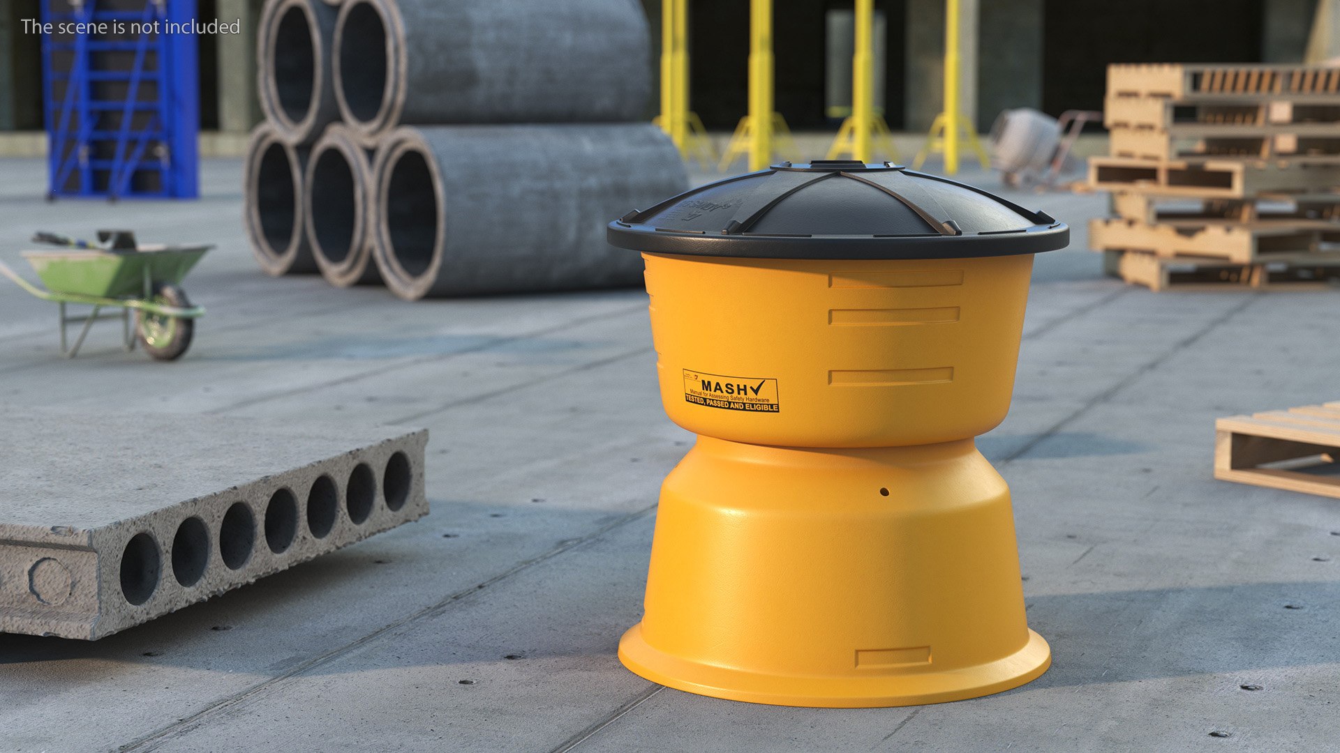 Impact Attenuator Combination Barrel 3D - TurboSquid 2226135