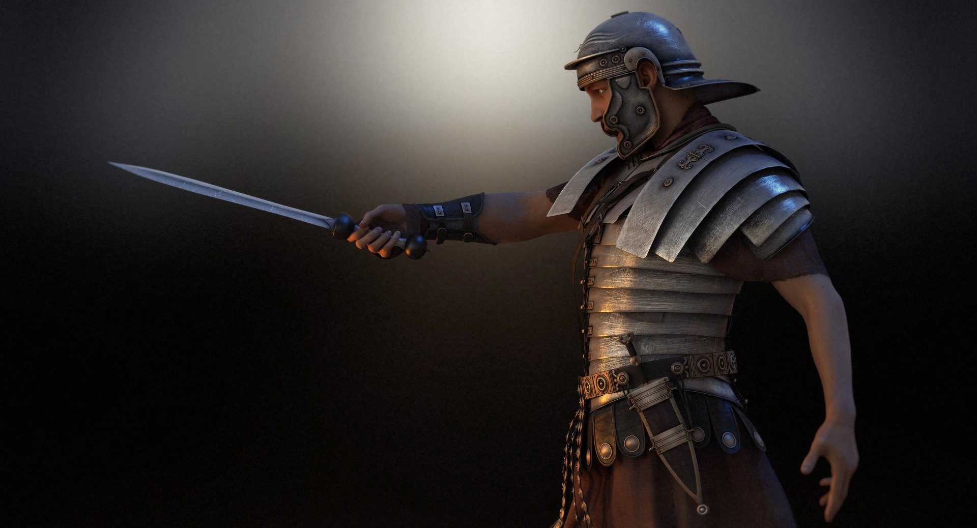 3d Model Realistic Roman Soldier