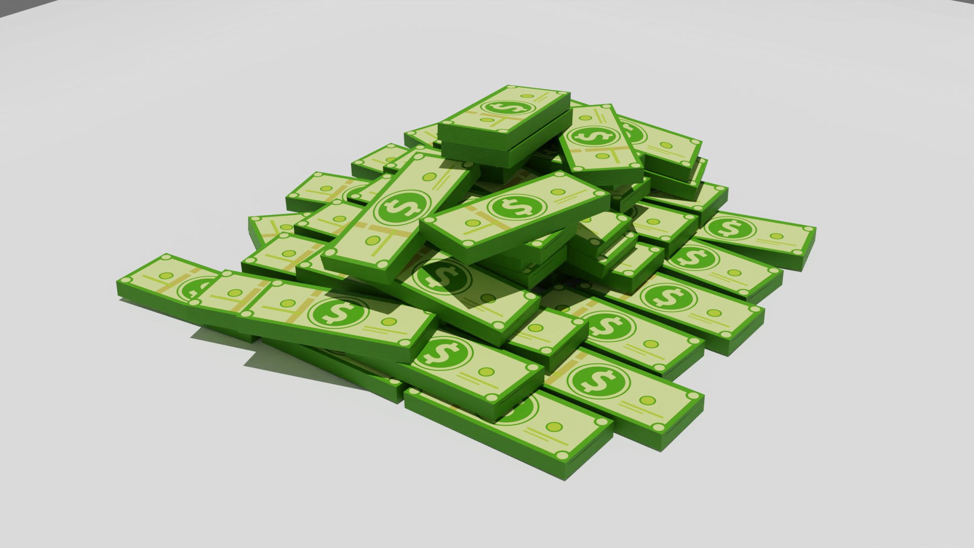 Stacked Dollar Bundle Model - TurboSquid 2156528