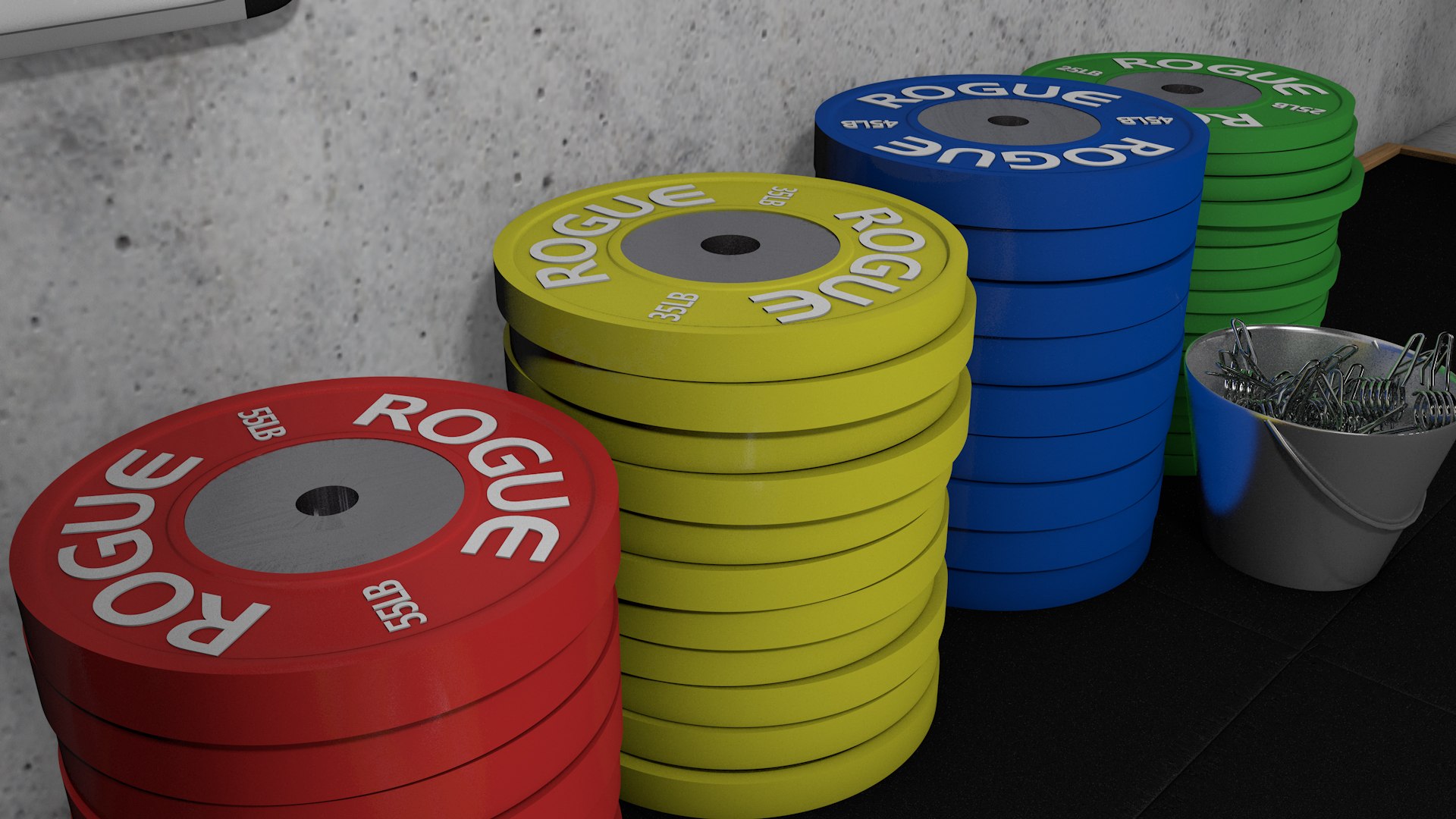 3D crossfit rogue bars model - TurboSquid 1245608