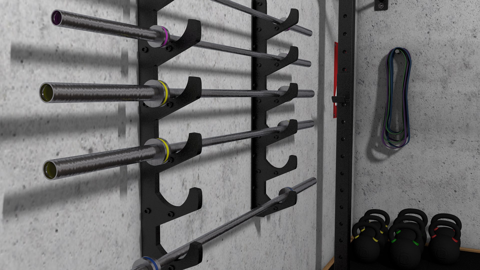 3D crossfit rogue bars model - TurboSquid 1245608