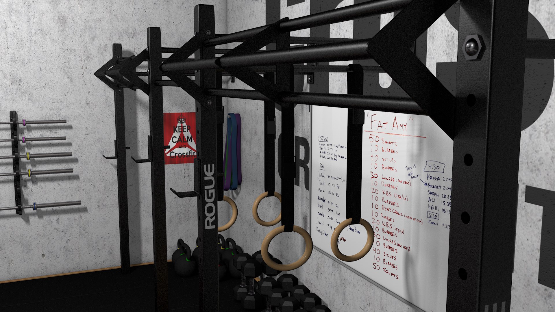 3D crossfit rogue bars model - TurboSquid 1245608