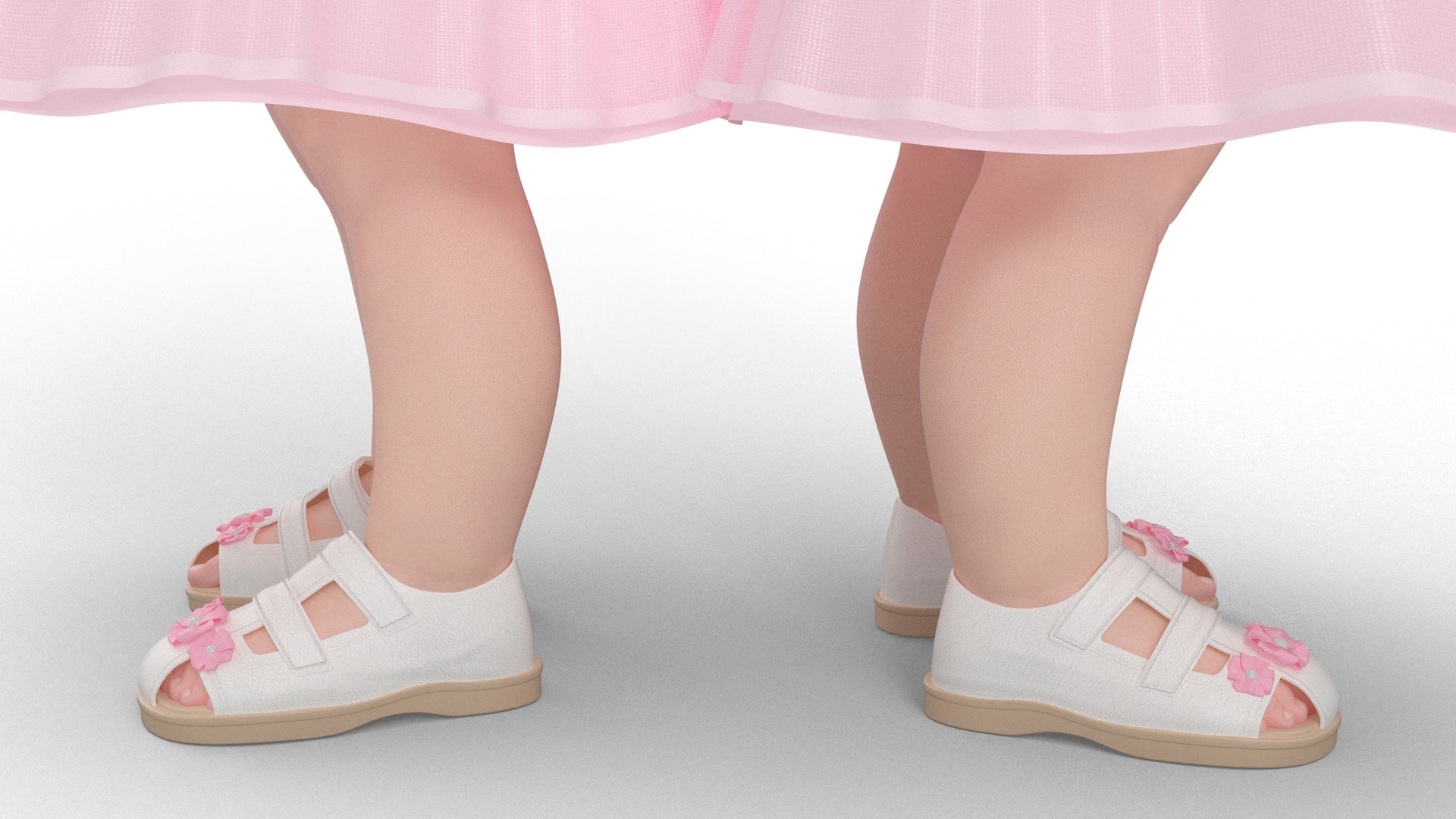 3D Toddler Girl Everyday Summer Dress Standing Model - TurboSquid 2290046