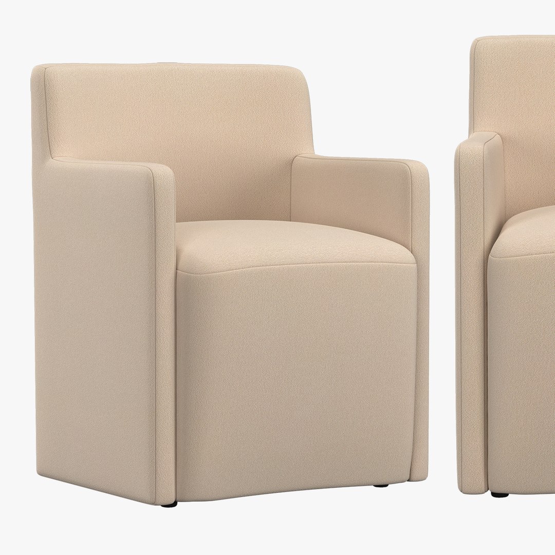 AURELIE TRACK FABRIC ARMCHAIR 3D Model - TurboSquid 1972183