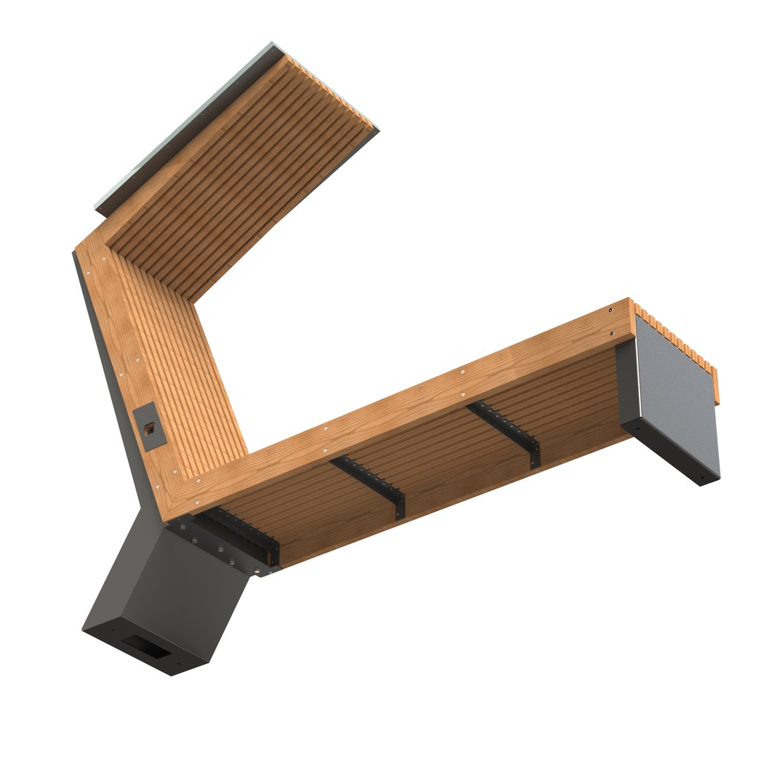 Bench Usb Charging 3D - TurboSquid 1498553
