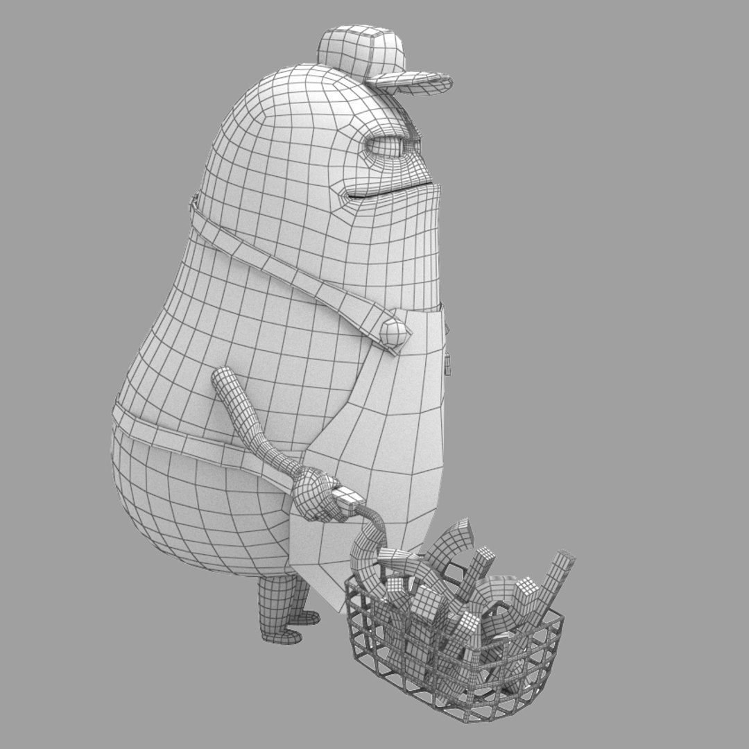 3D potato mcfood cartoon character model - TurboSquid 1382363