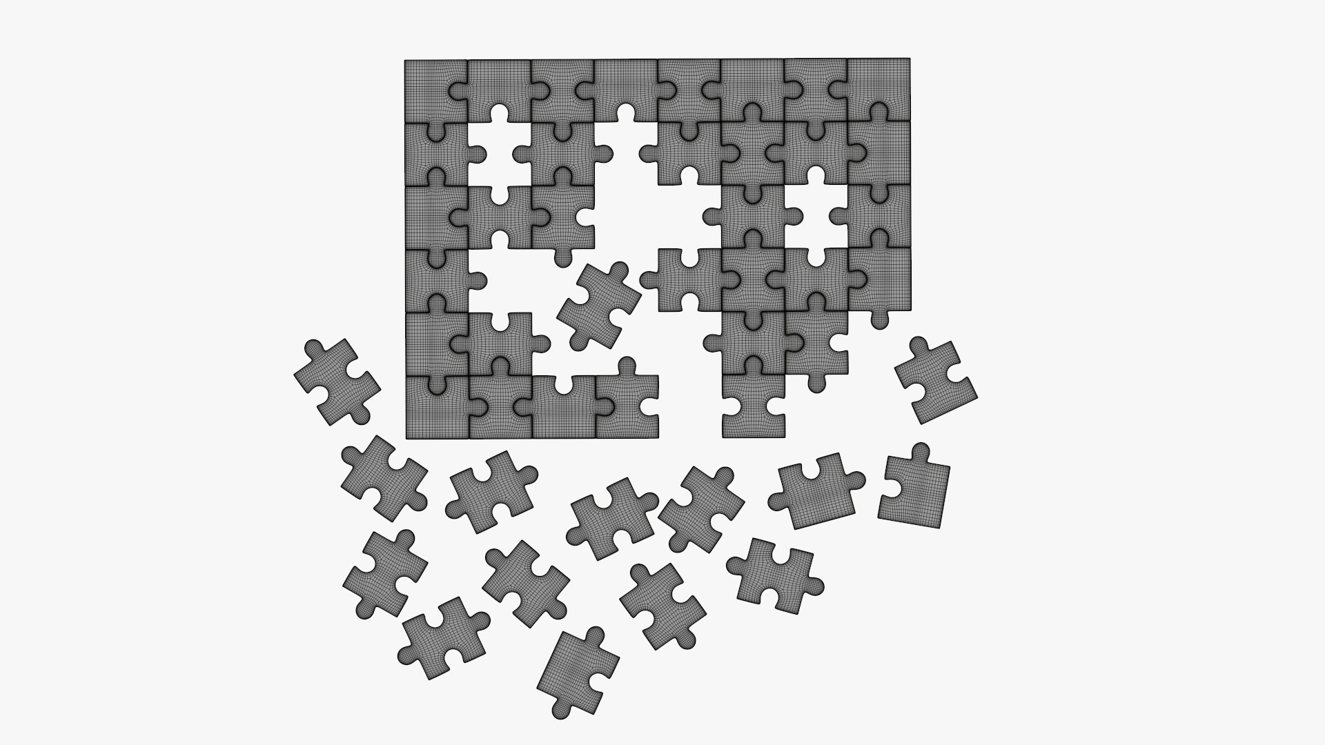 Jigsaw Puzzle Piece 3D Model - TurboSquid 1658373