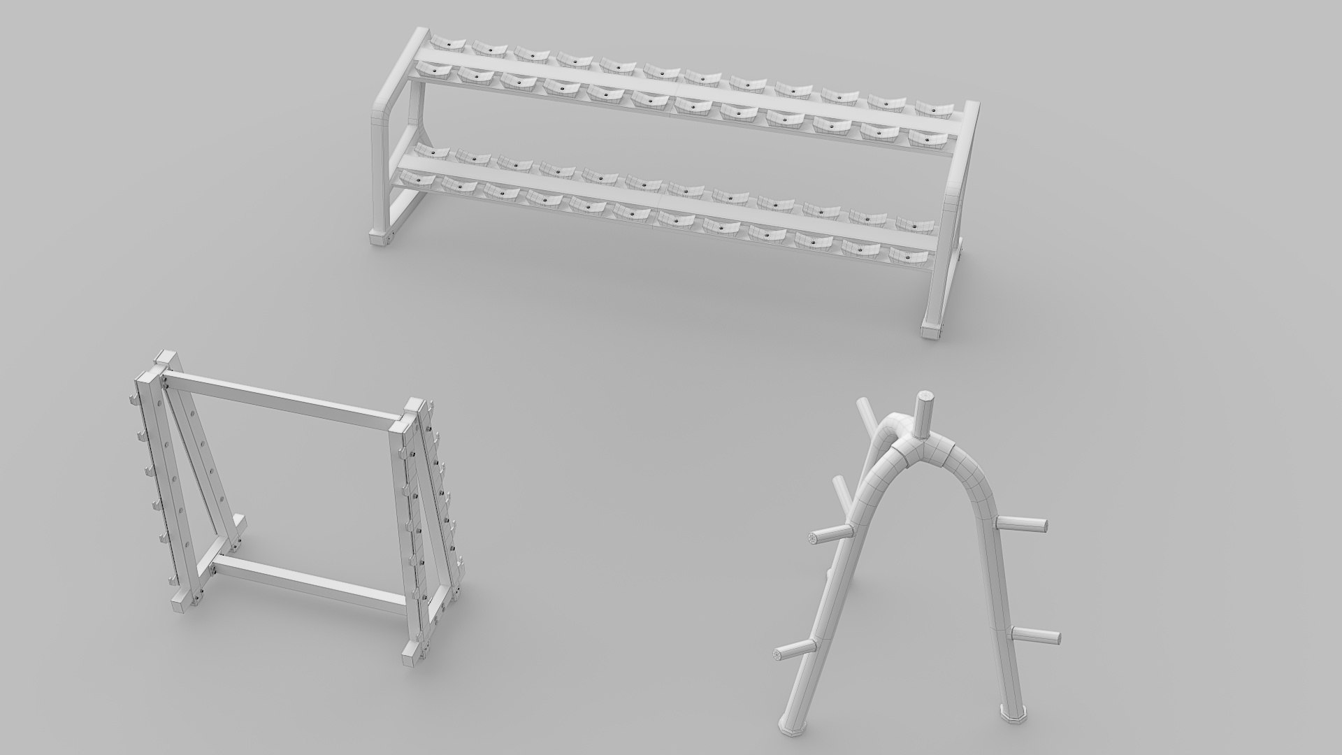 Gym Racks Set 3D Model - TurboSquid 2151597