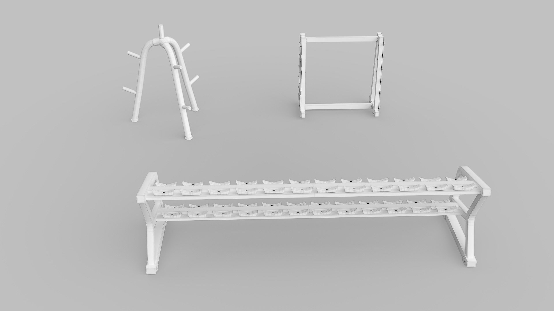 Gym Racks Set 3D Model - TurboSquid 2151597