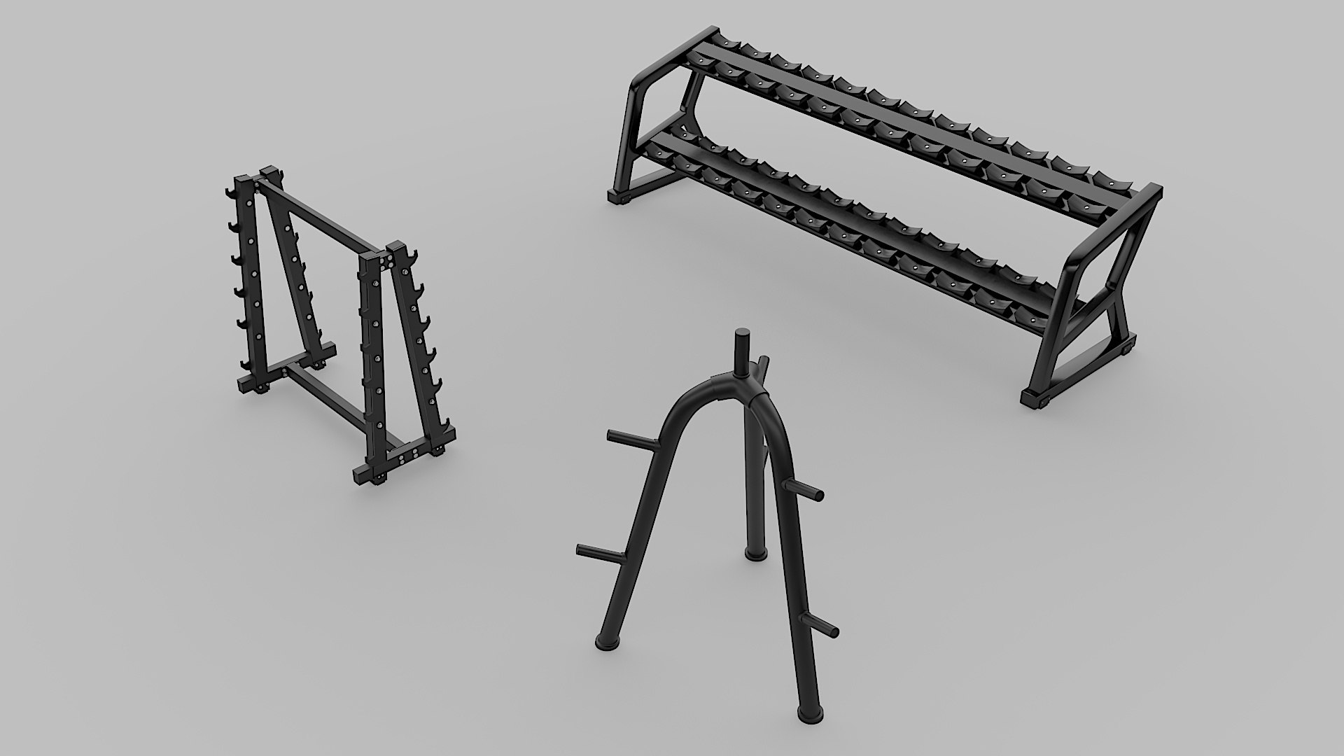 Gym Racks Set 3D Model - TurboSquid 2151597