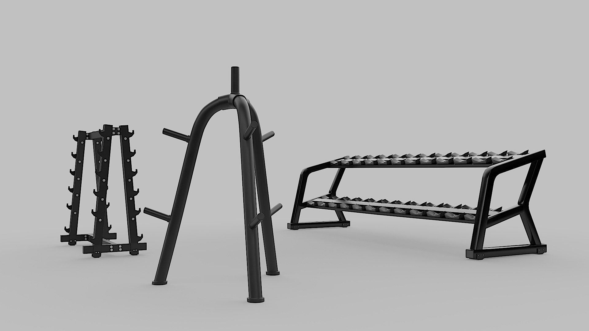 Gym Racks Set 3D Model - TurboSquid 2151597