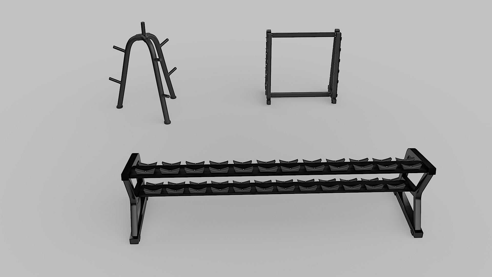 Gym Racks Set 3D Model - TurboSquid 2151597