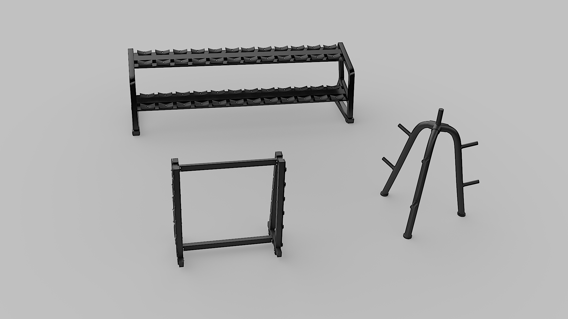 Gym Racks Set 3D Model - TurboSquid 2151597