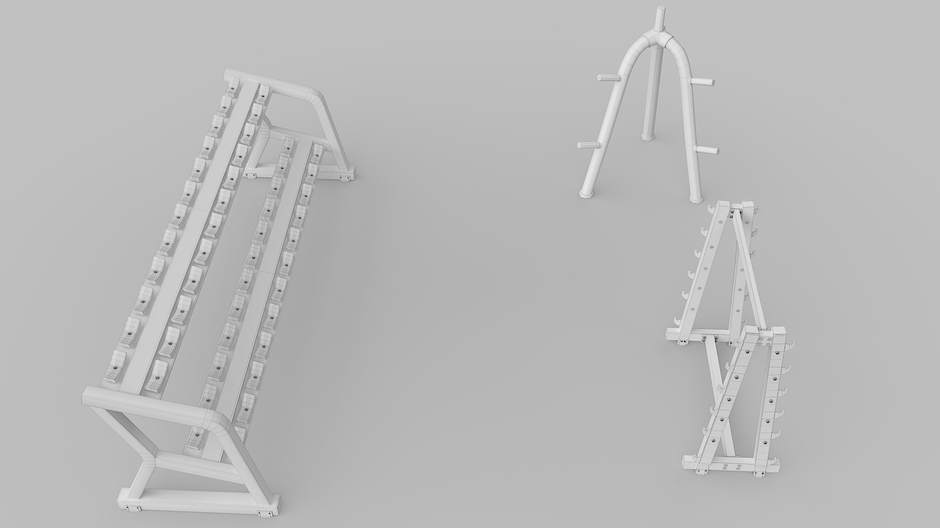 Gym Racks Set 3D Model - TurboSquid 2151597