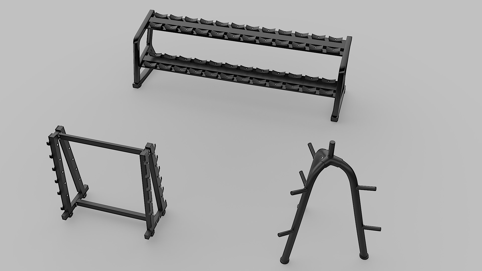 Gym Racks Set 3D Model - TurboSquid 2151597