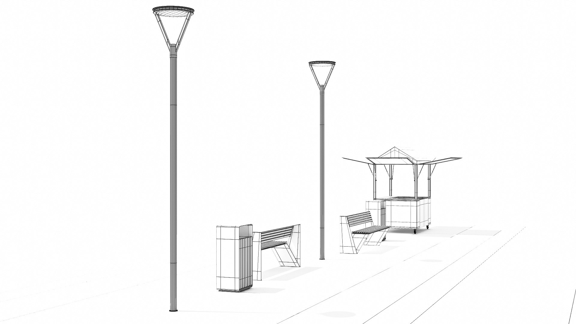 Urban Scene 3D Model - TurboSquid 1813578