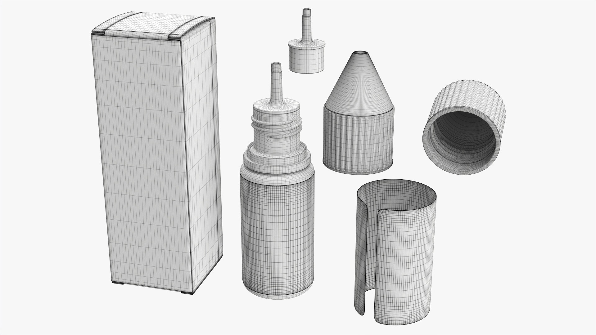 3D Vape Liquid Bottle And Closed Box Model - TurboSquid 1842893