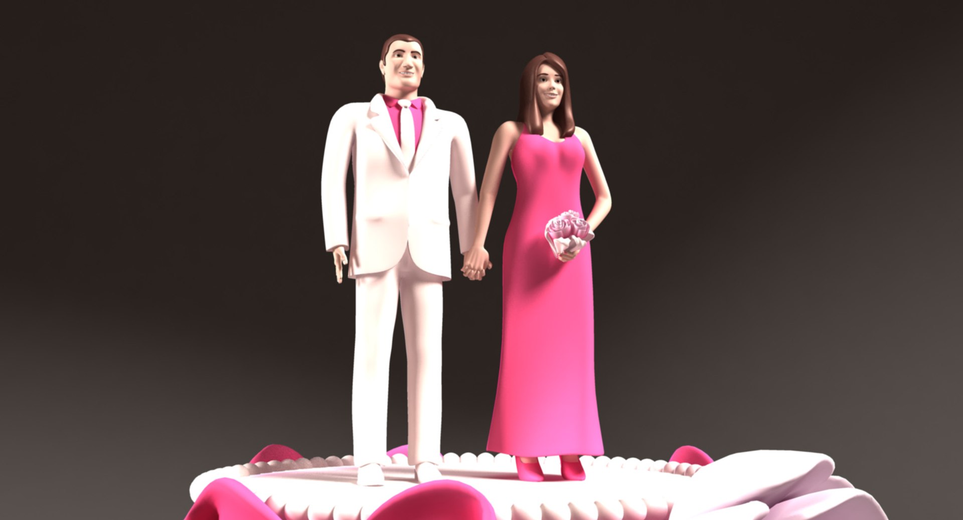 Wedding Cake X2 3D Model - TurboSquid 1234370