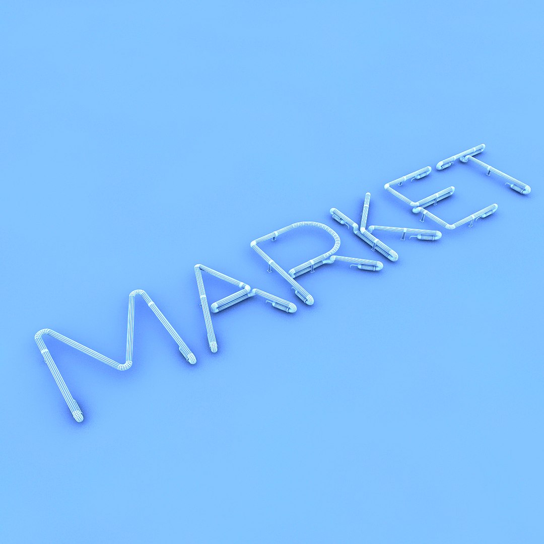 3D Model Market Neon Sign - TurboSquid 1455129