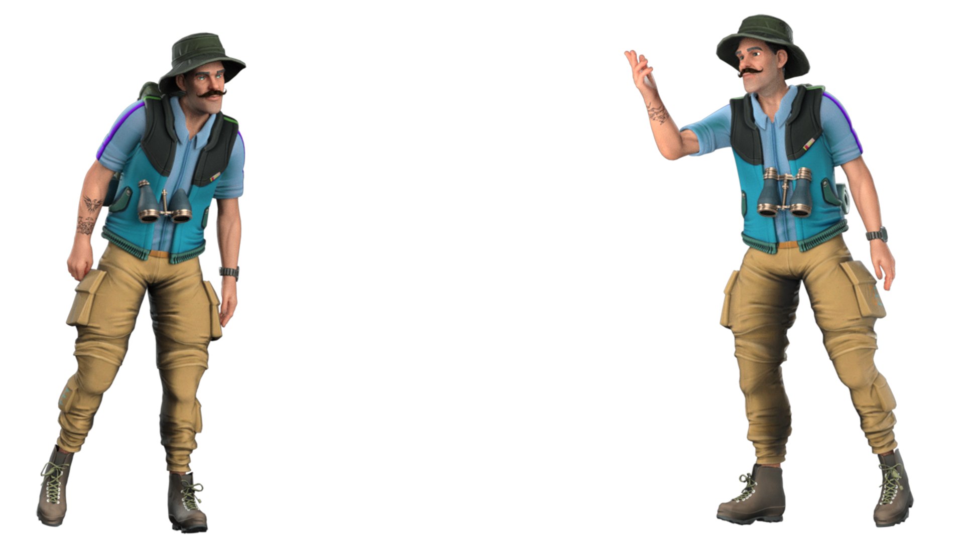 Cartoon Rigged Adventure Man B Character 3D Model 3D - TurboSquid 2241724