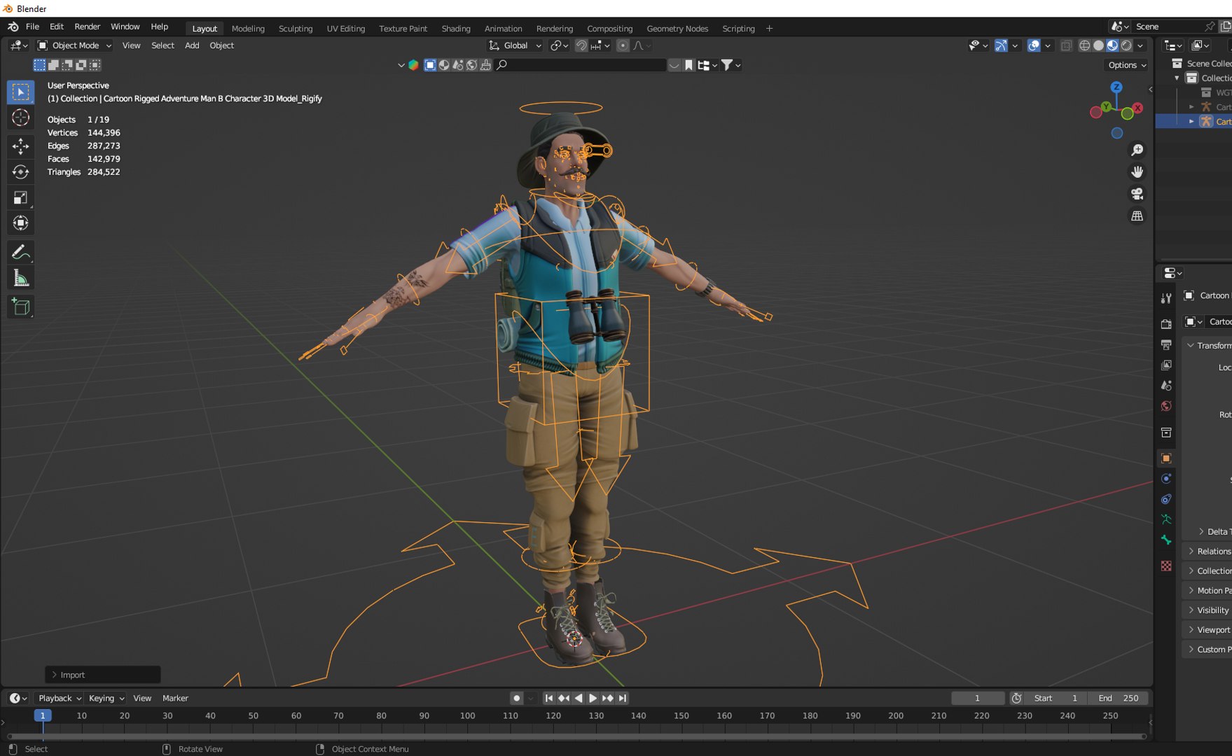 Cartoon Rigged Adventure Man B Character 3D Model 3D - TurboSquid 2241724