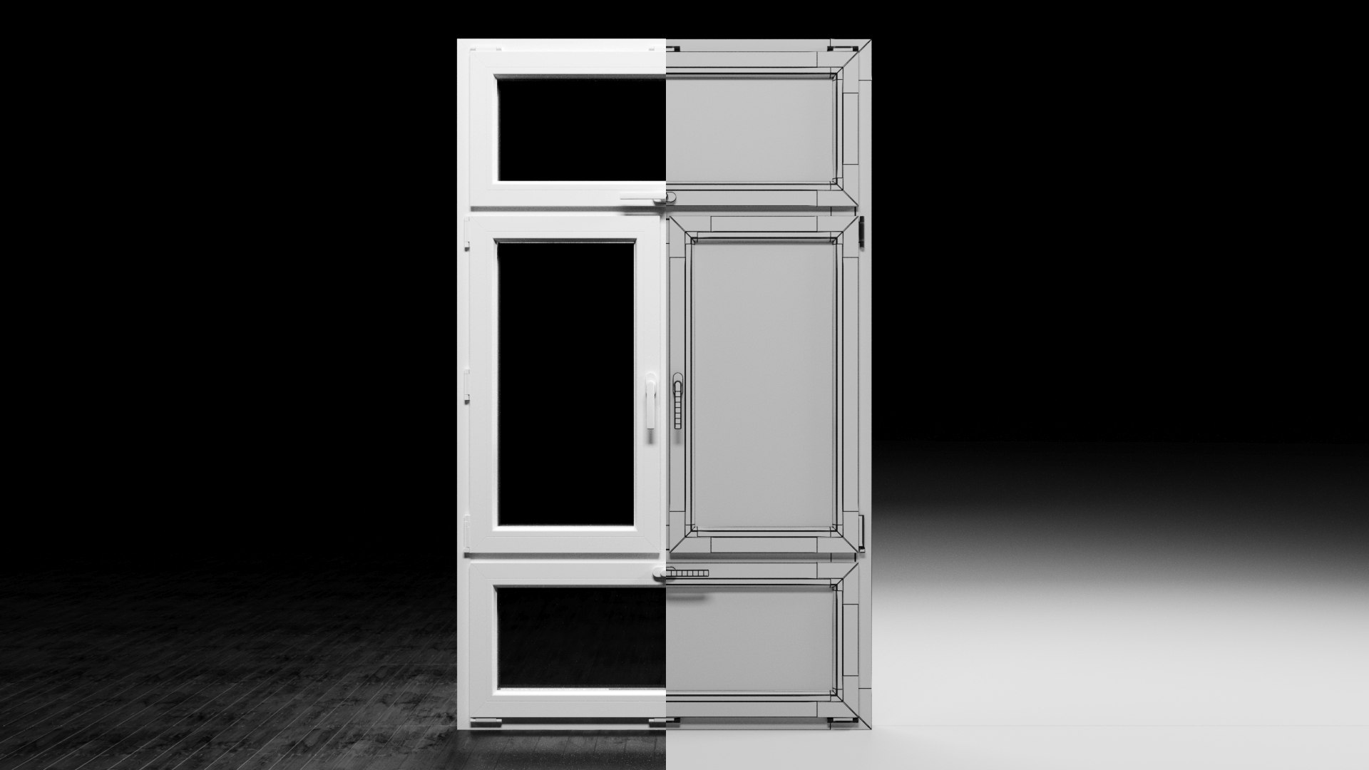 3D Modern Window Low-poly Model - TurboSquid 2163283