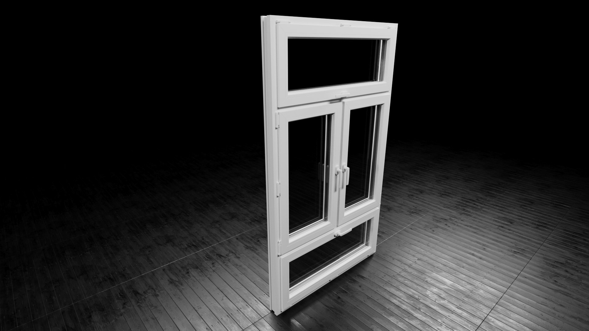 3D Modern Window Low-poly Model - TurboSquid 2163283
