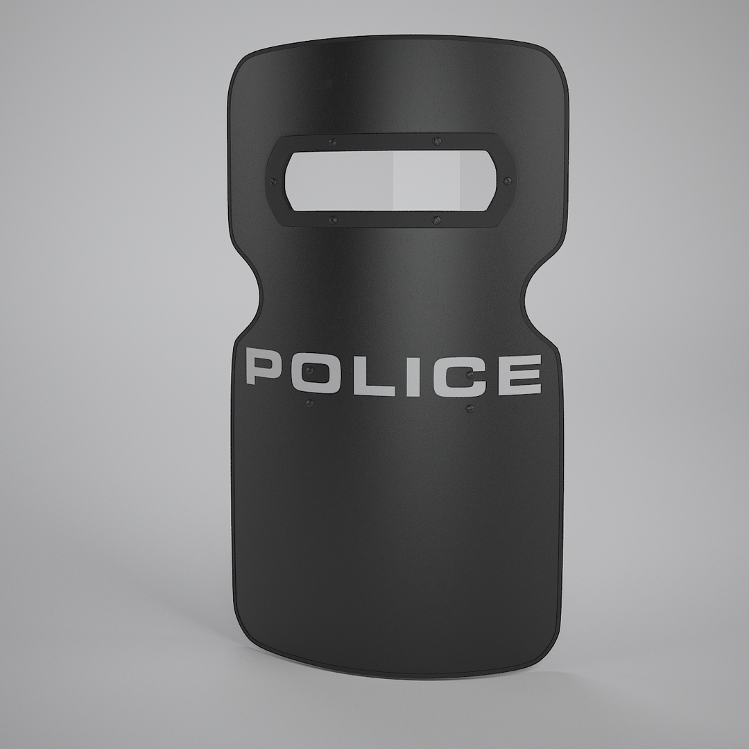 police shield 3d max