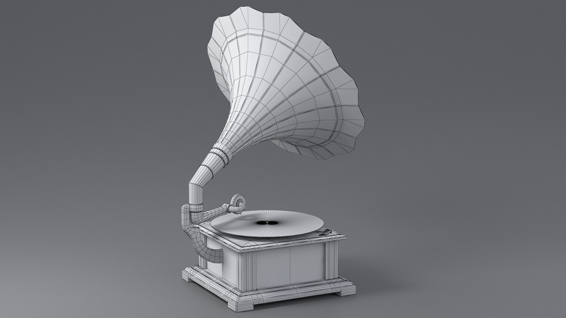 Retro Gramophone 3d Obj