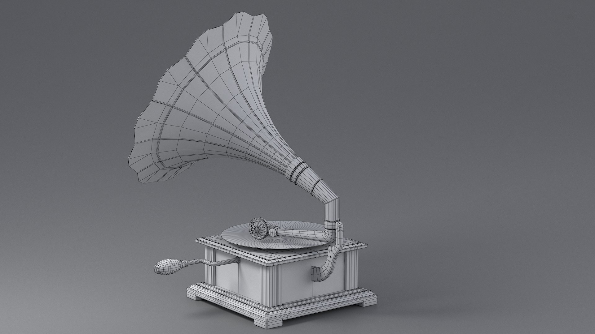 Retro Gramophone 3d Obj