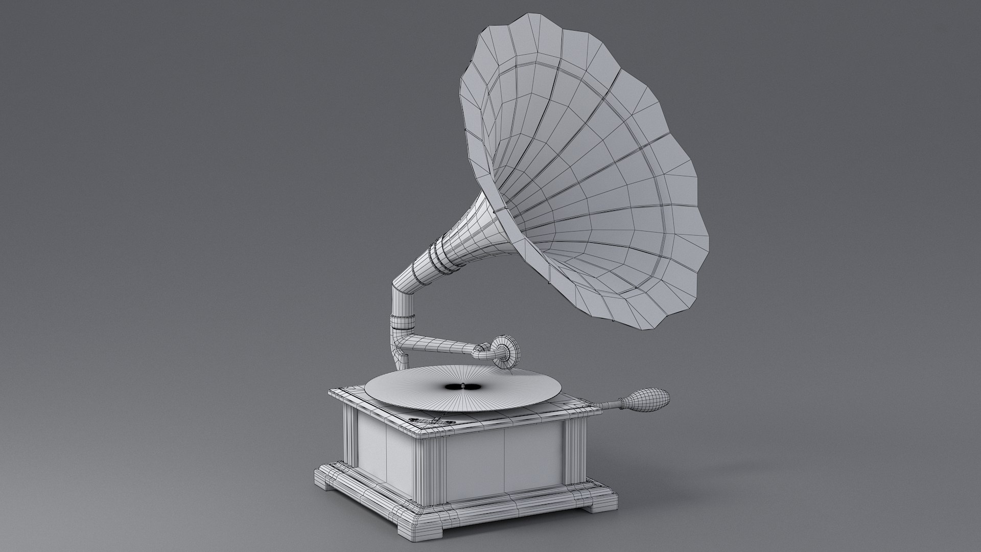 Retro Gramophone 3d Obj