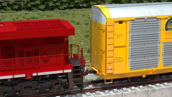 modelo 3d Locomotora genérica con vagón de tren cremallera automático ...