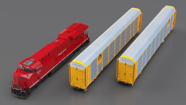 modelo 3d Locomotora genérica con vagón de tren cremallera automático ...