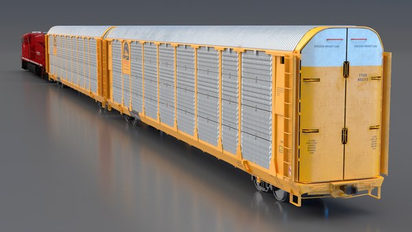 modelo 3d Locomotora genérica con vagón de tren cremallera automático ...