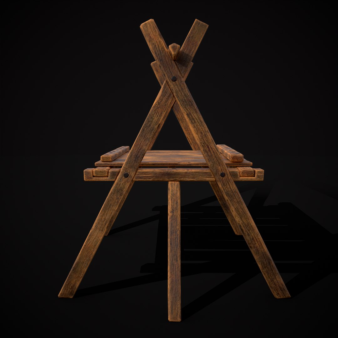 3D Medieval Cooking Stand Model - TurboSquid 2153972