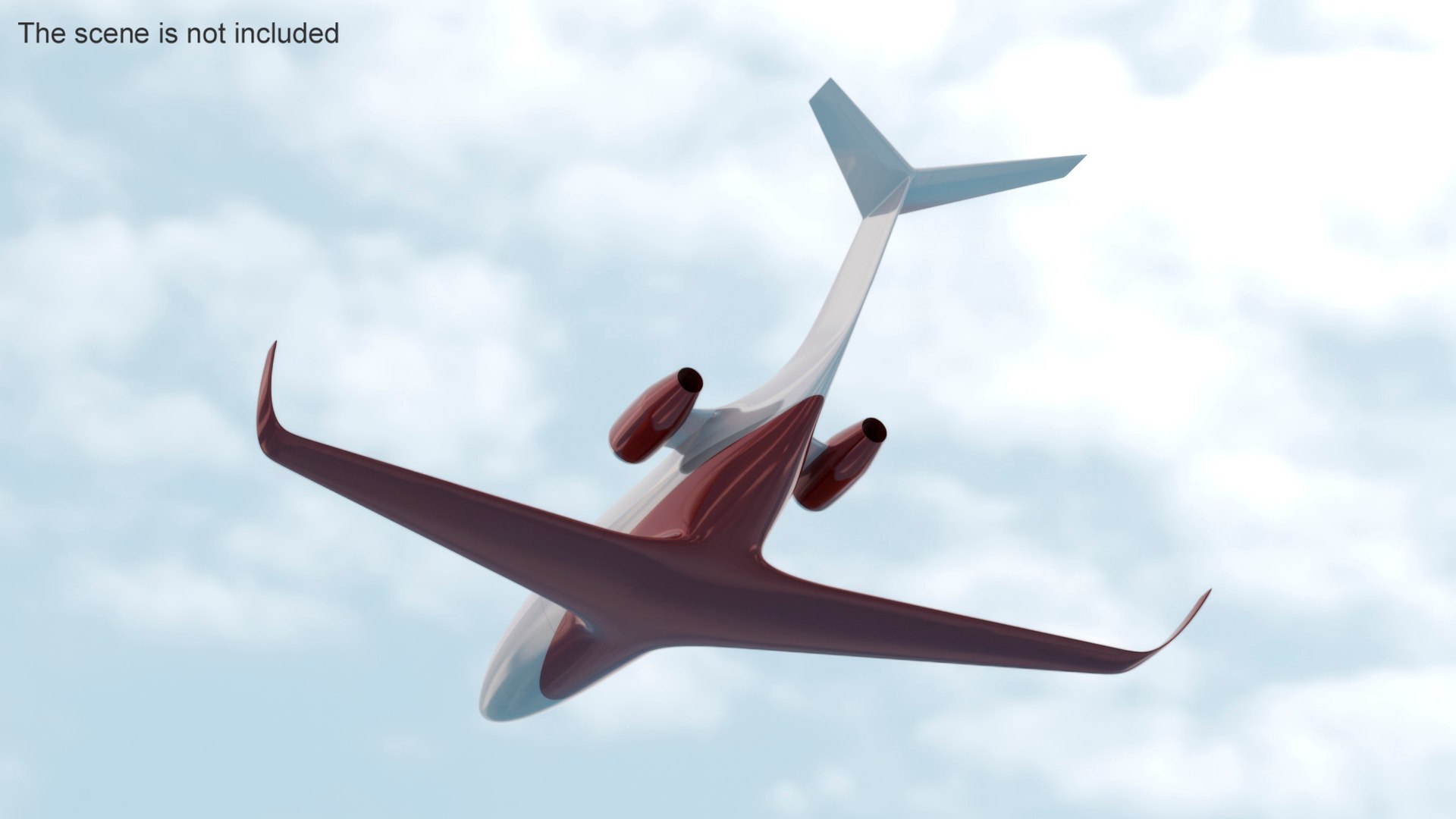 3D Futuristic Business Jet Red - TurboSquid 2276043