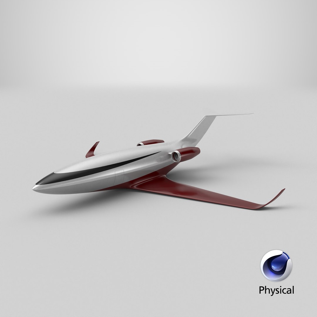 3D Futuristic Business Jet Red - TurboSquid 2276043