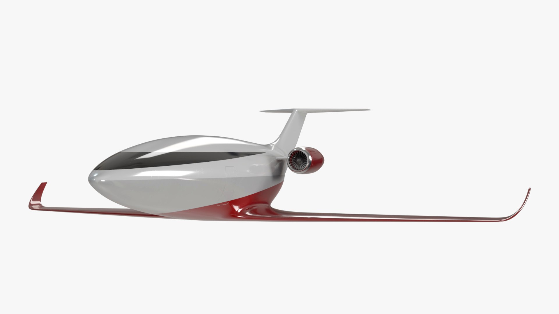 3D Futuristic Business Jet Red - TurboSquid 2276043